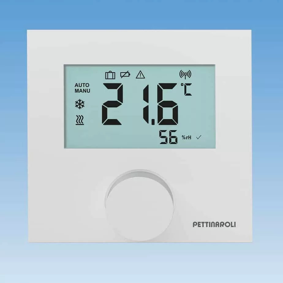 Wireless digital room thermostat w. display Alpha - MELTEX