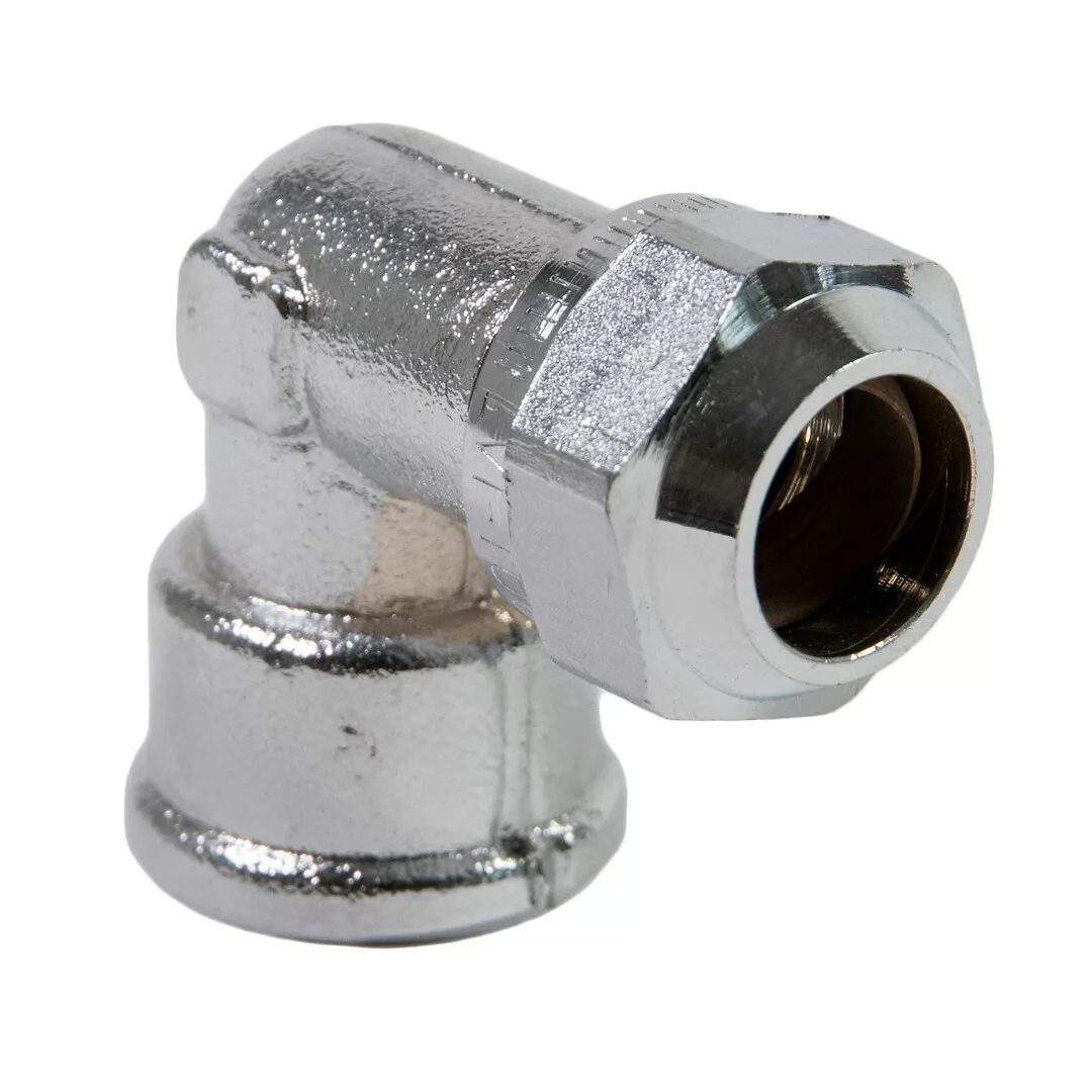 Compression elbow fitting internal thread chrome - MELTEX