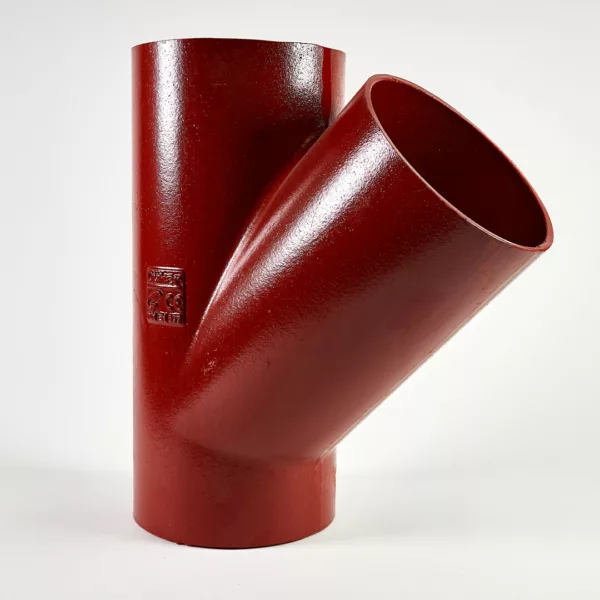 Branch, double socket 45° cast iron - MELTEX